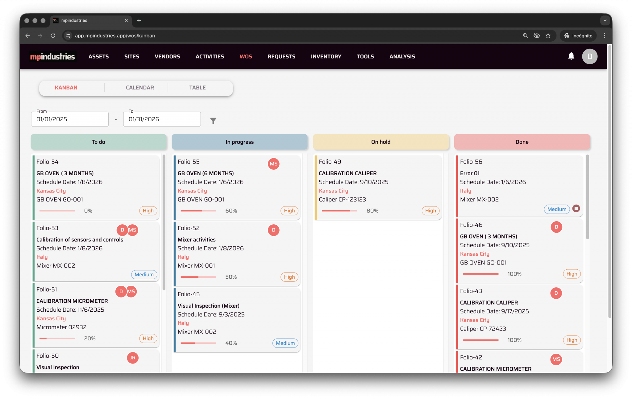 CMMS | Cloud Maintenance Management Software | MPindustries